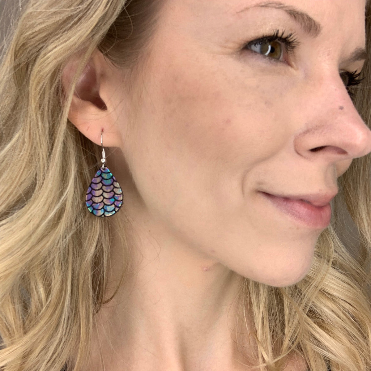 Mini Rainbow Mermaid Leather Teardrop – molliPOPdesign