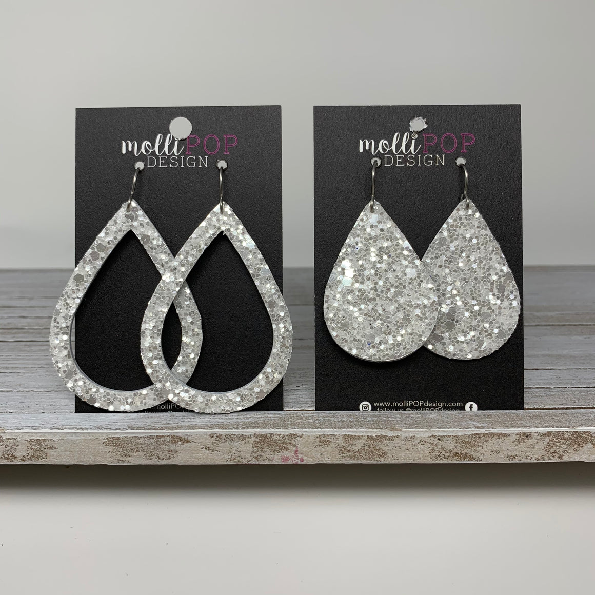 Snow White Sparkle Teardrops – molliPOPdesign
